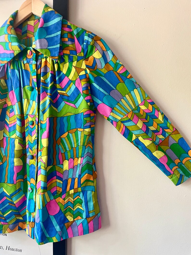 Vintage Psychedelic Blouse 1970s Maximalist Blouse Loud Dressing 70s ...