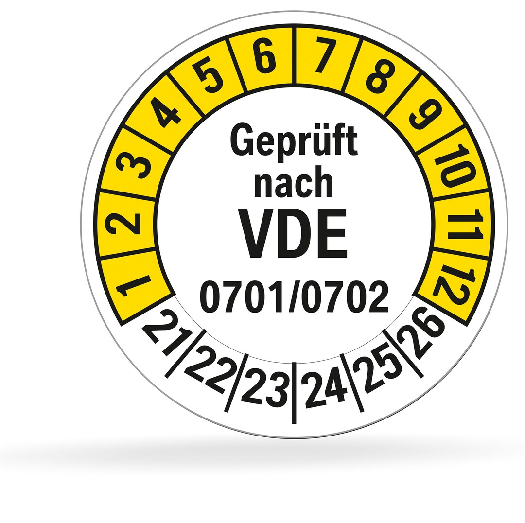 112 Test Stickers 20mmØ DGUV V3 tested According to Vde 2021-2026, Self ...