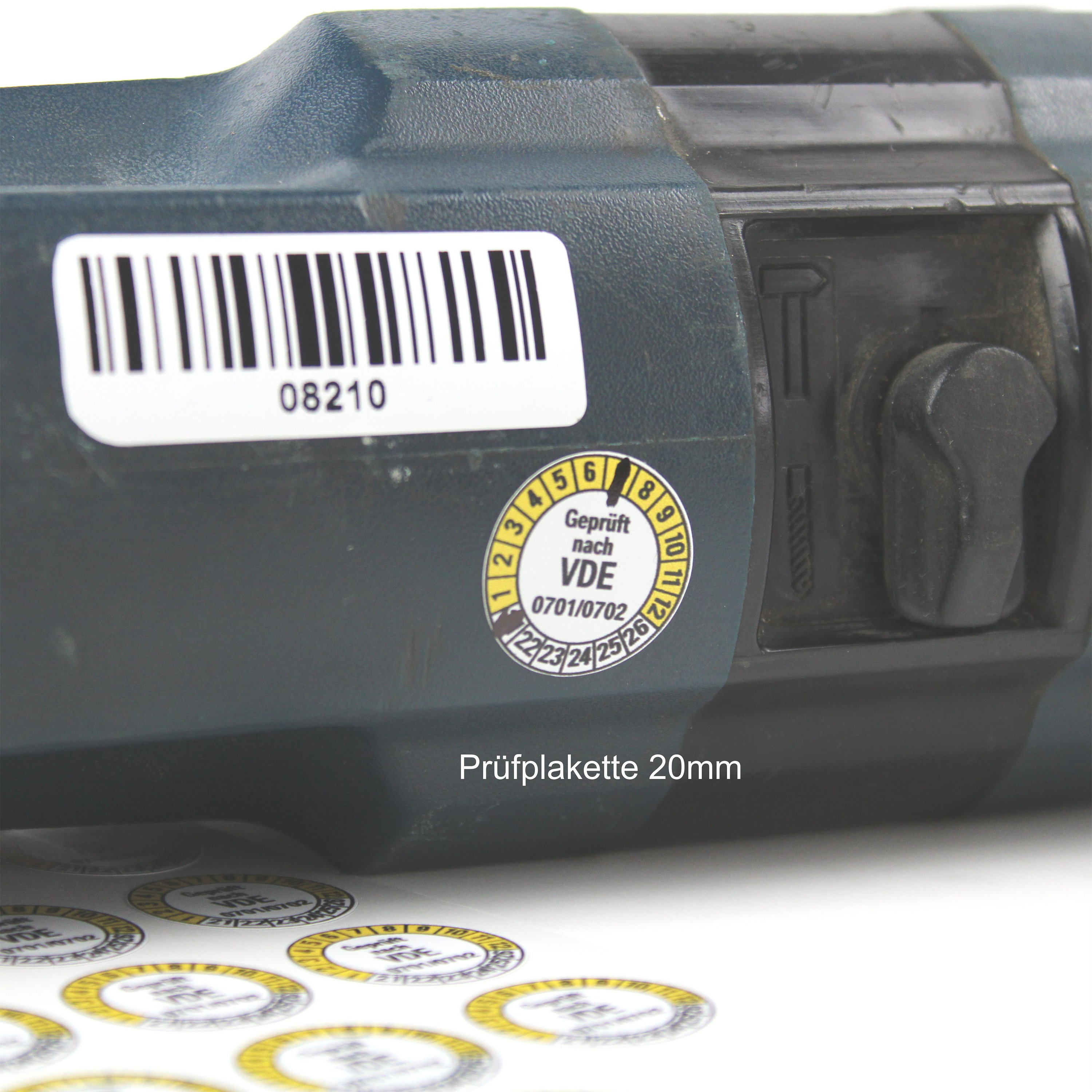 112 Test Stickers 20mmØ DGUV V3 "tested According to Vde" 2021-2026 ...