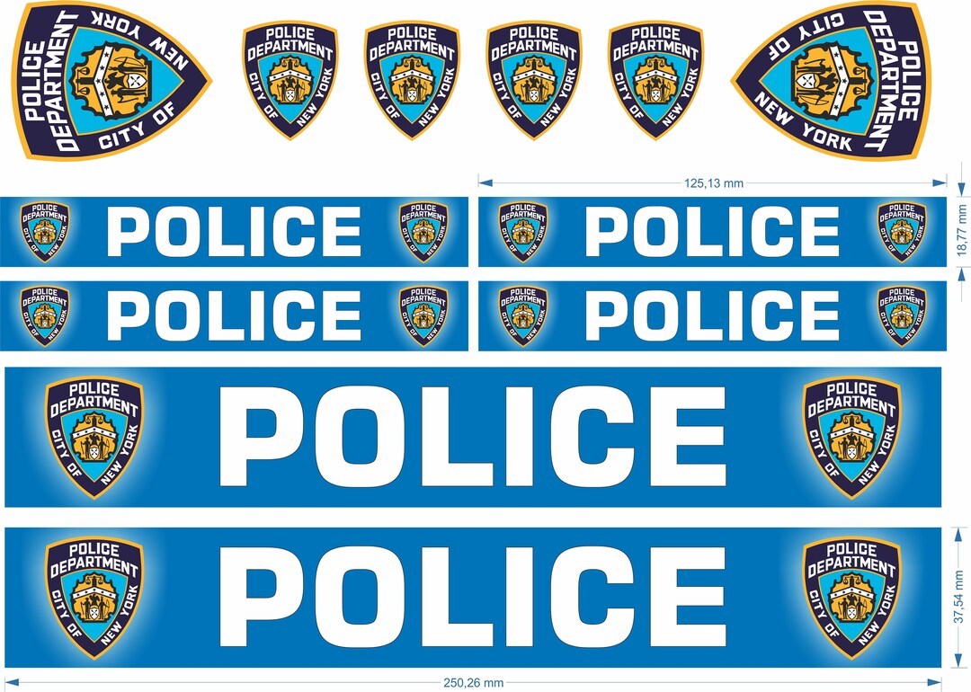 High-quality Stickers POLICE POLICE 12-piece Set Accessories for ...
