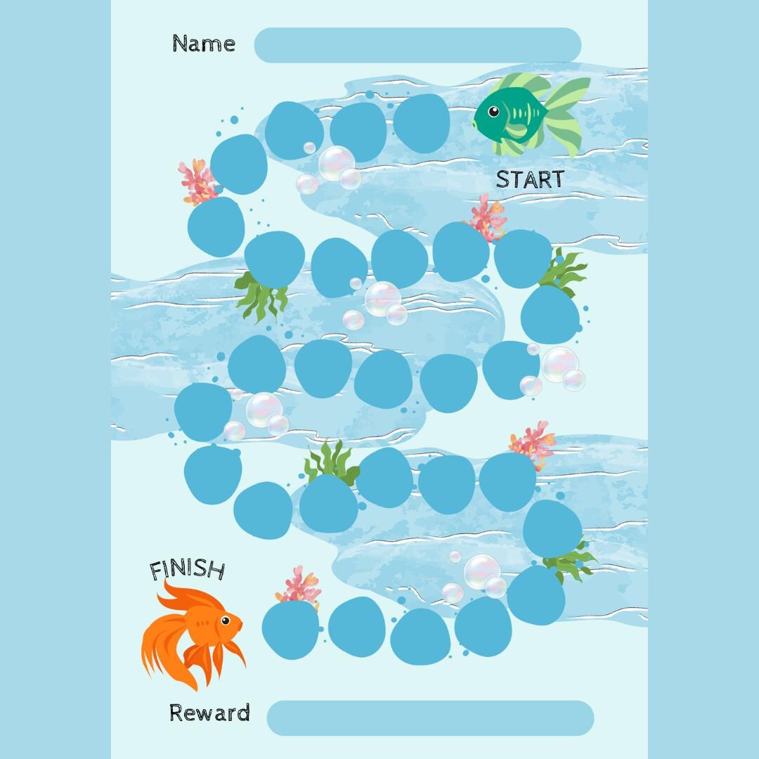 Under the Sea Reward Chart Printable | Ocean Fish Sticker Chart | Kids ...