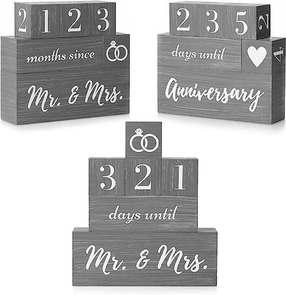 Wedding Countdown Sign Countdown Calendar Wedding Plaque Cute Wedding ...
