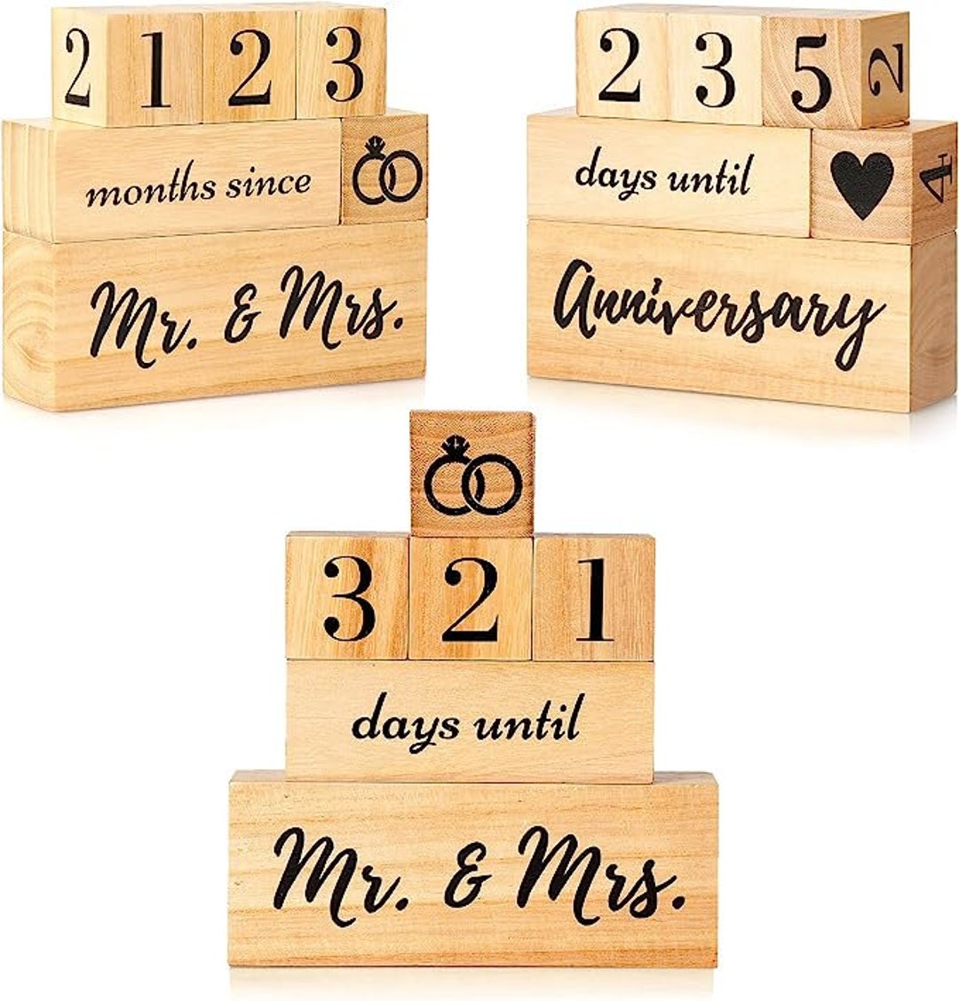 Wedding Countdown Sign Countdown Calendar Wedding Plaque Cute Wedding ...