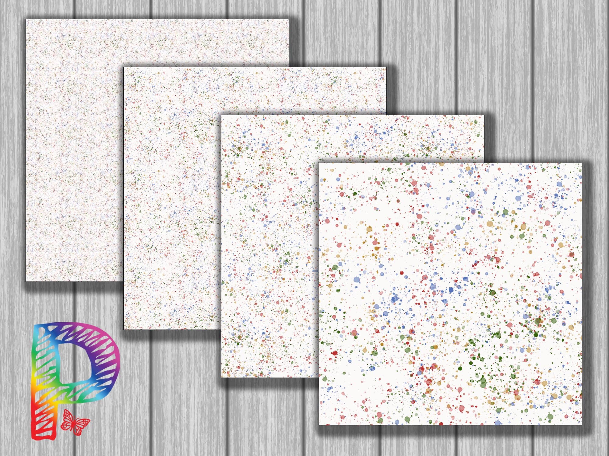 Paint, Splash, Paper Pack, Digital Paper, 12"x12", Background, Instant ...