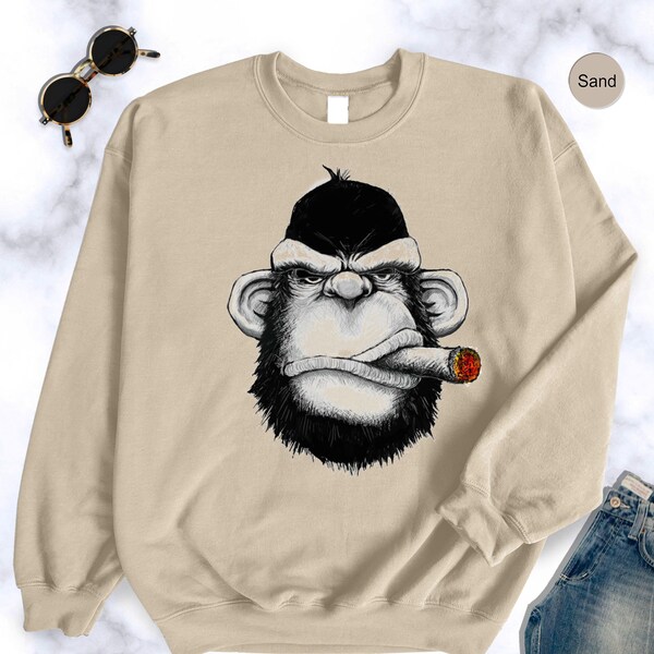 Cigar Monkey Svg - Etsy