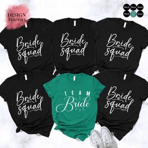 Team Bride&bride Squad Shirtshen Do Partywedding Party - Etsy