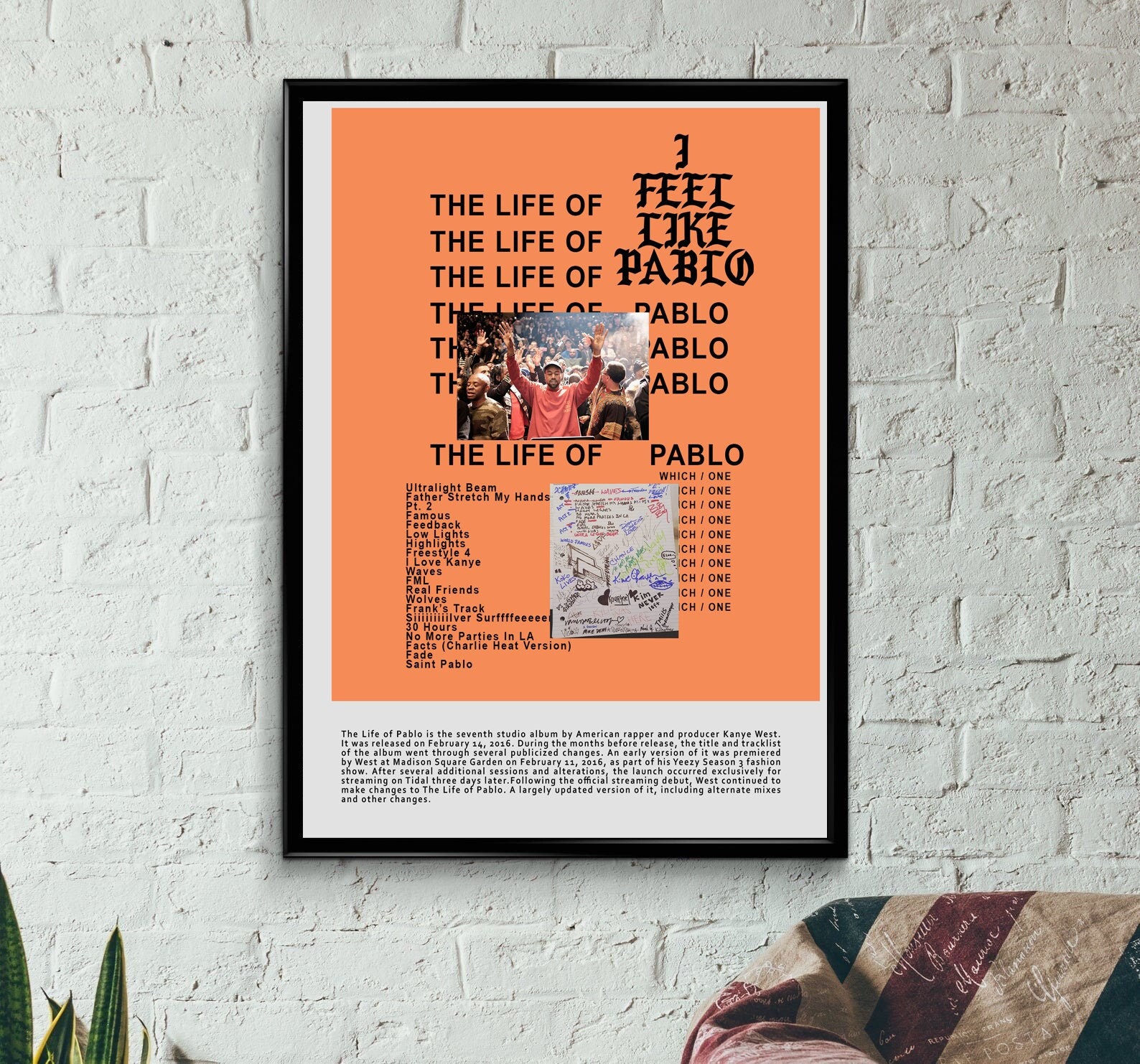 Kanye West Life of Pablo // Poster - Etsy