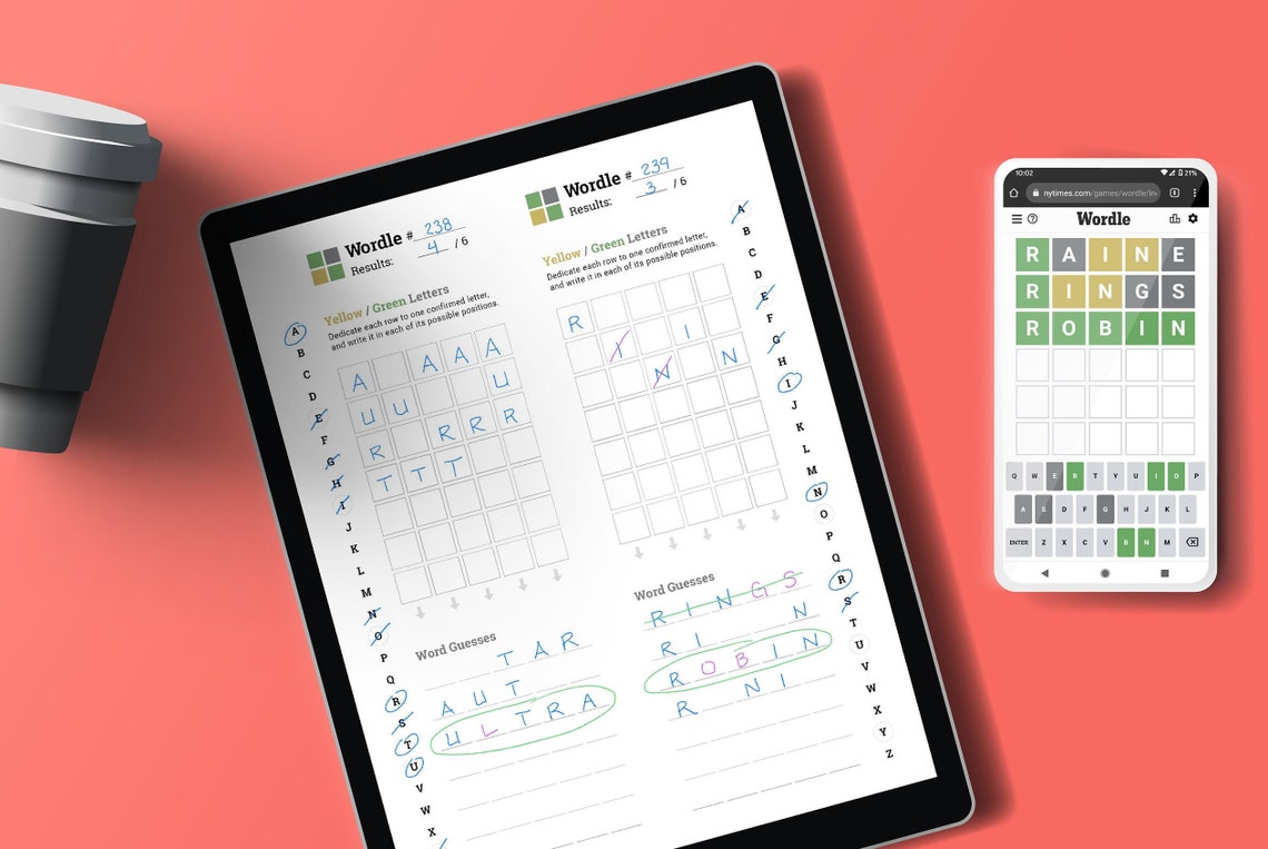 Wordle Worksheets | Game Strategy Helper, | Daily Log, Tracker ...