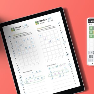 Wordle Worksheets | Game Strategy Helper, | Daily Log, Tracker ...