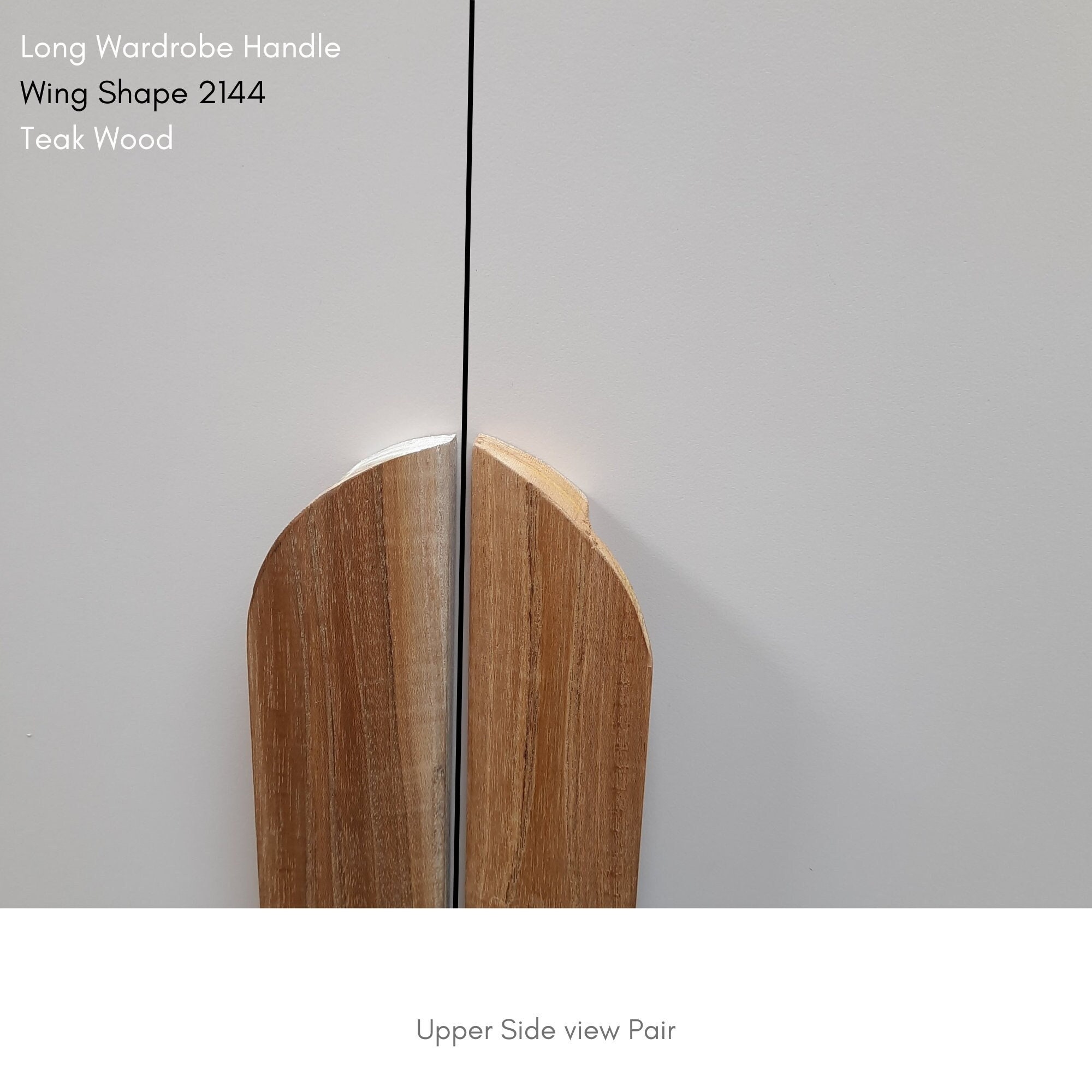 Solid Teak Wood Wardrobe Handle: Tapered Drawer Pull - Etsy
