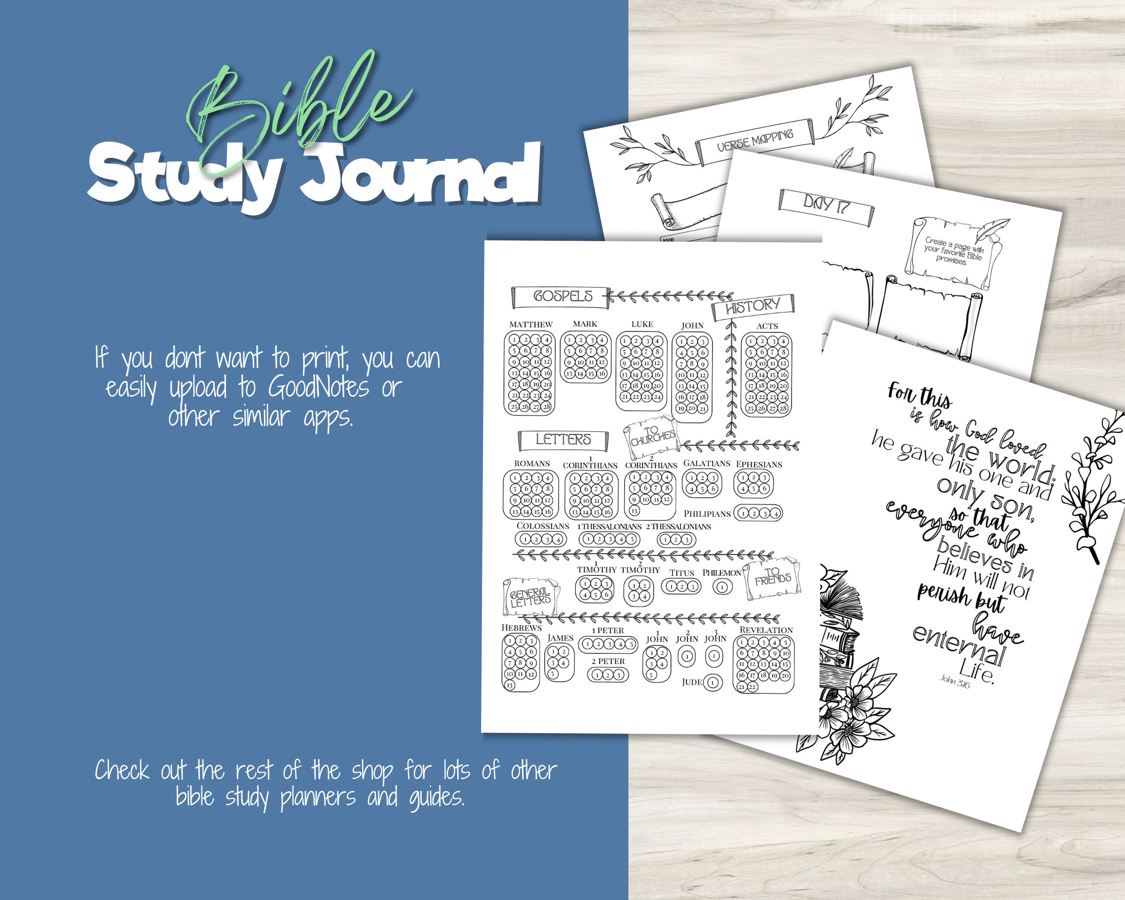 Printable Bible Study Journal Bible Study Bundle Bible Artwork Faith ...