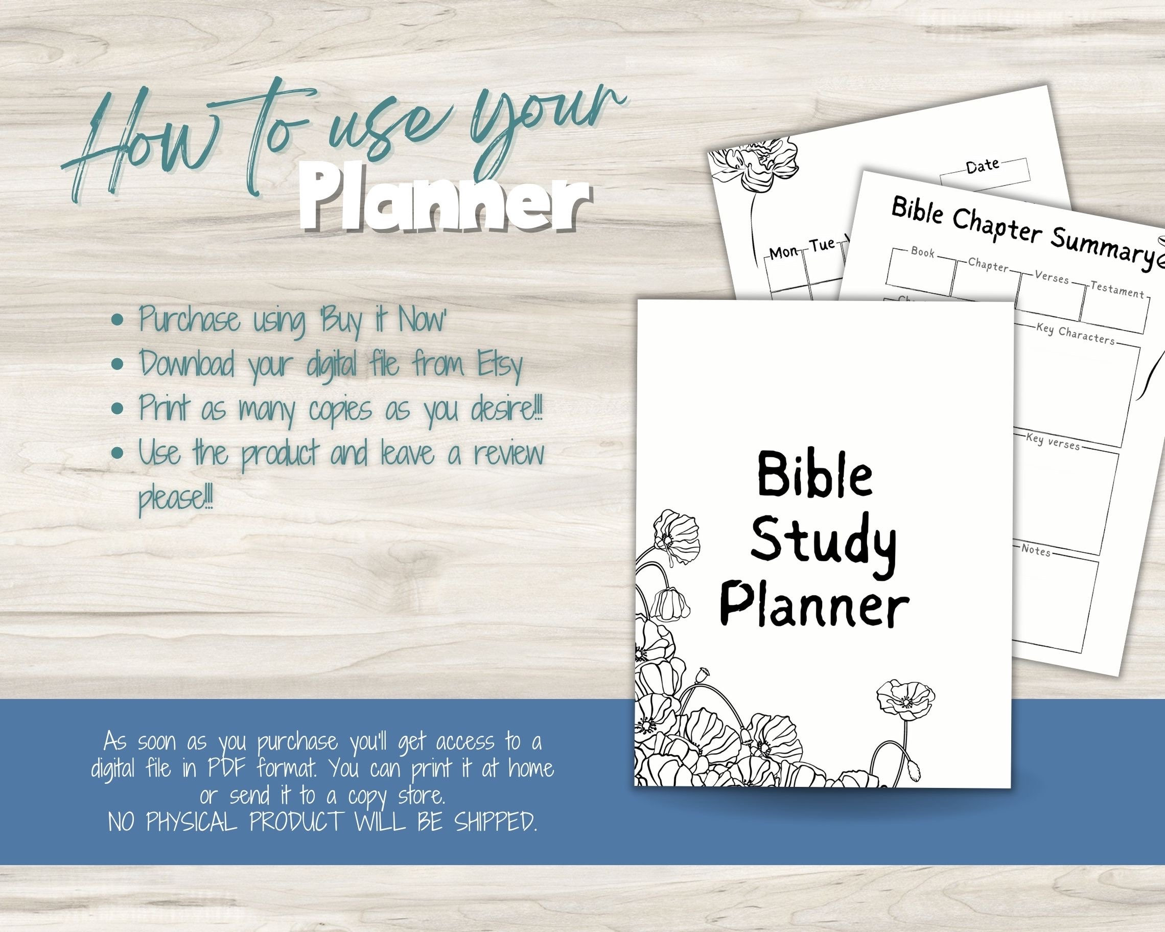 Printable Bible Study Bible Study Planner SOAP Study Method Verse ...