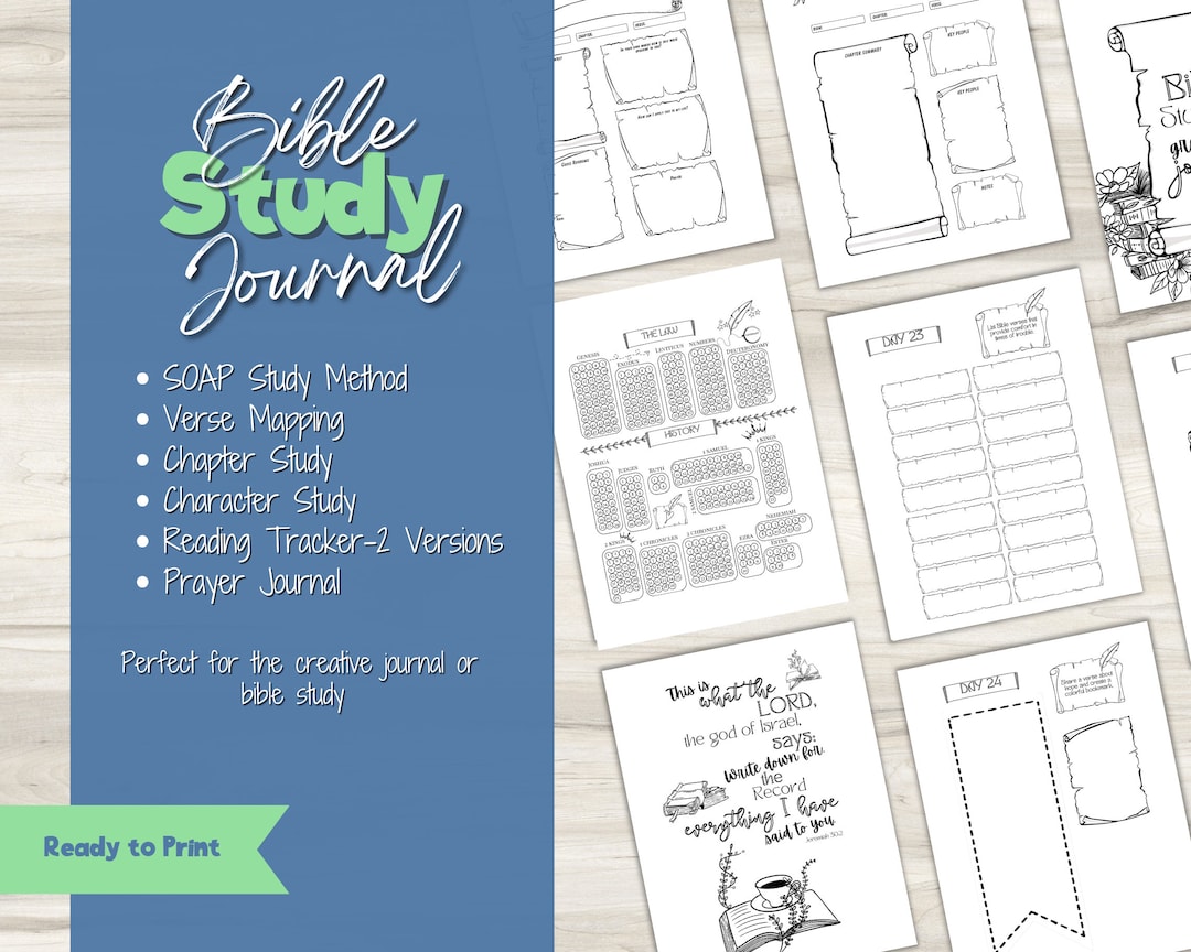 Printable Bible Study Journal Bible Study Bundle Bible Artwork Faith ...