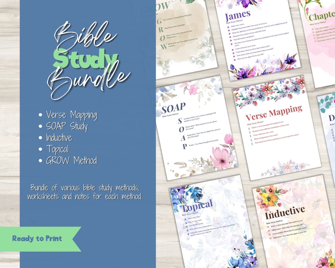 Printable Bible Study Bible Study Planner SOAP Study Method Verse ...