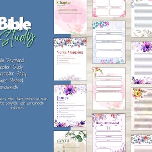 Printable Bible Study Bible Study Planner SOAP Study Method Verse ...