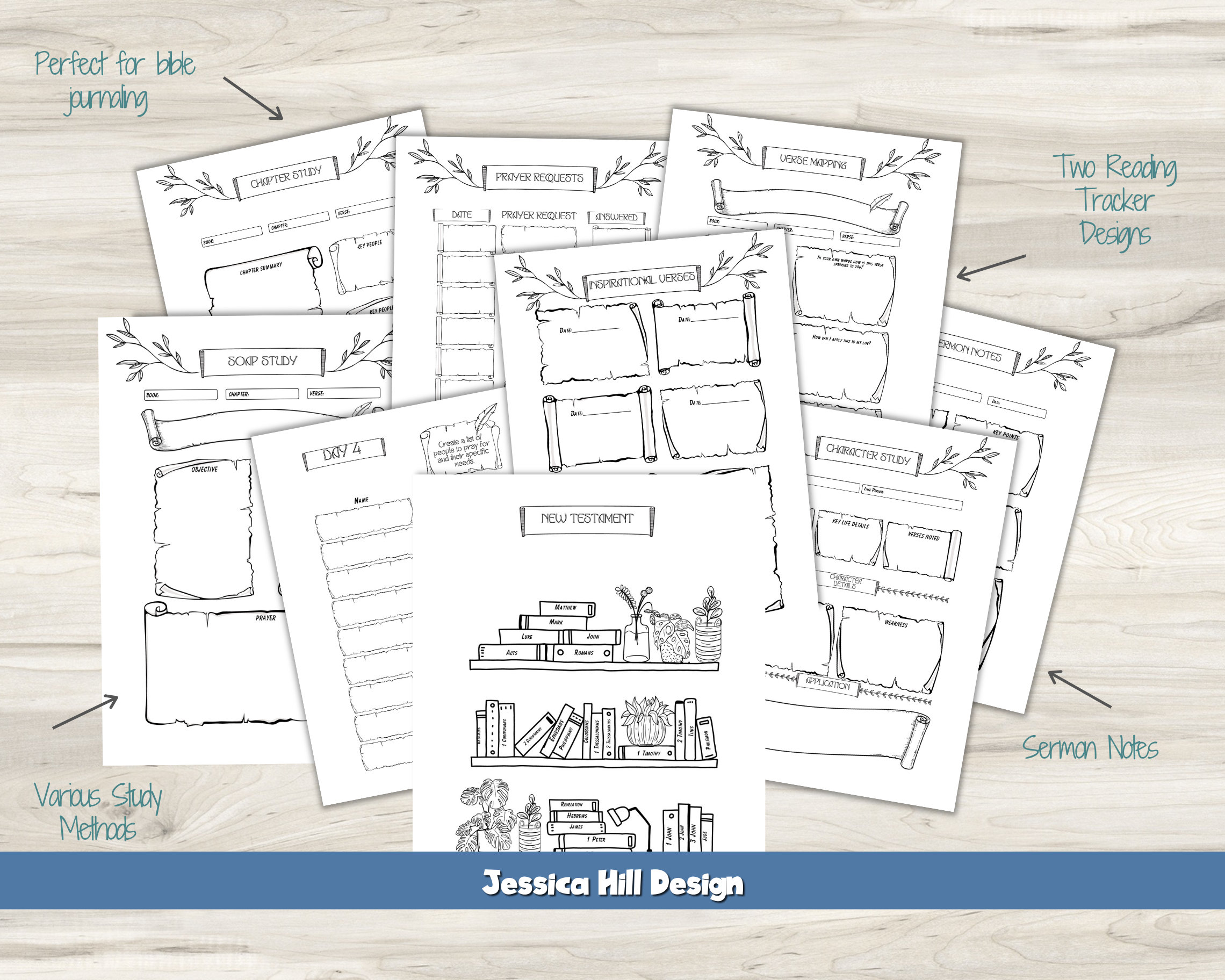 Printable Bible Study Journal Bible Study Bundle Bible Artwork Faith ...