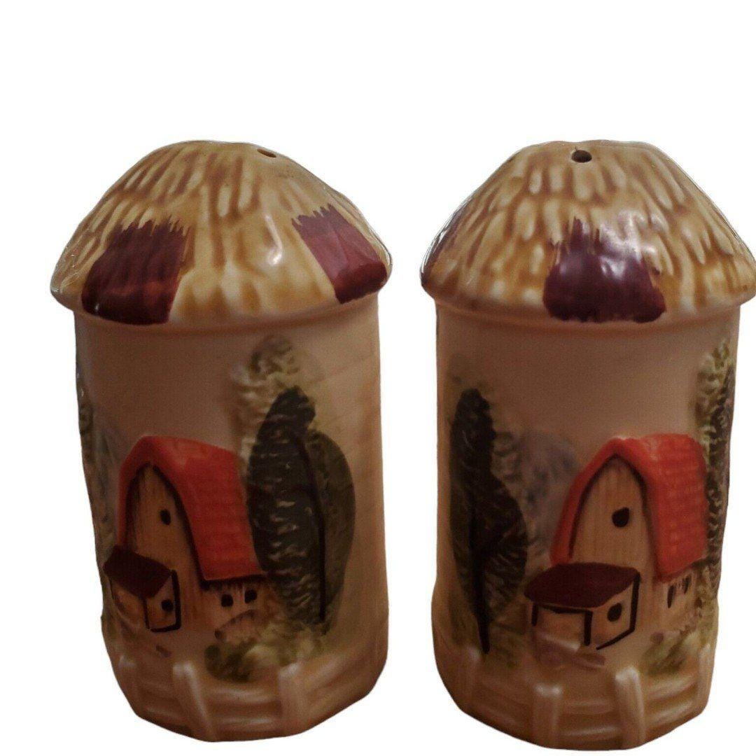 Vintage Occupied Japan Silo Shaped Farm Salt and Pepper Shakers Fall ...