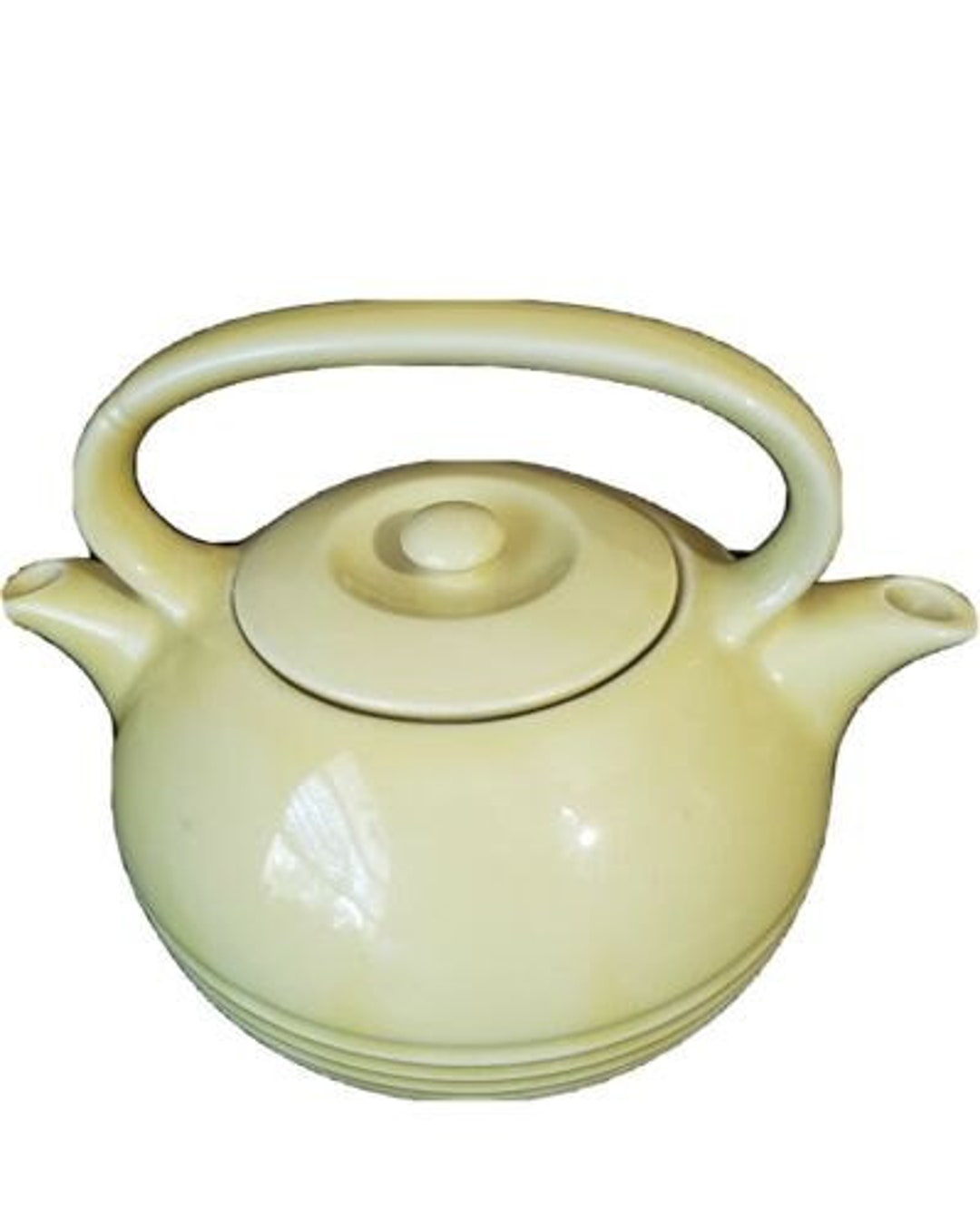 VTG Yellow Twinspout Double Chamber Teapot USA Tea Master No Chips or ...