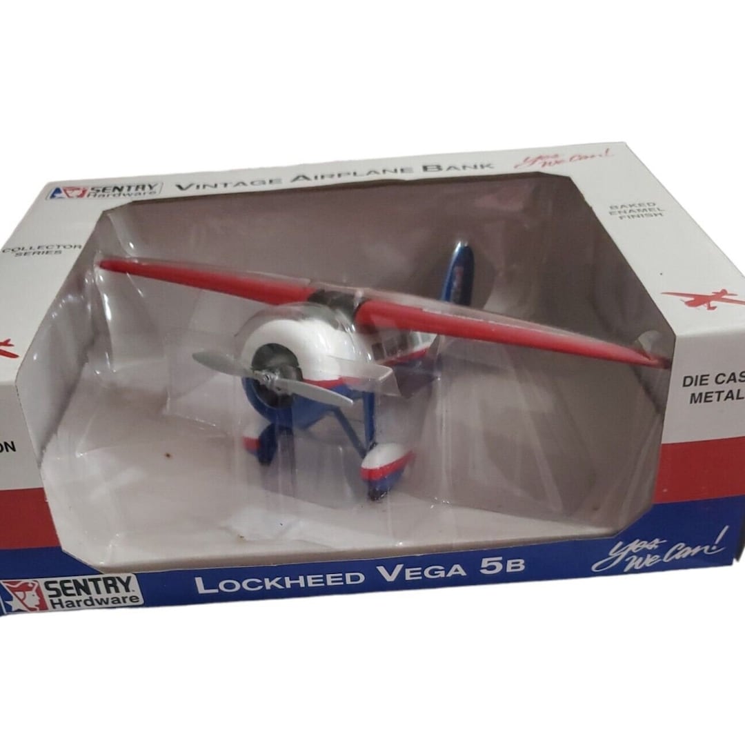 Lockheed Vega 5B Vintage Sentry Hardware Airplane Bank 1994 Die Cast ...