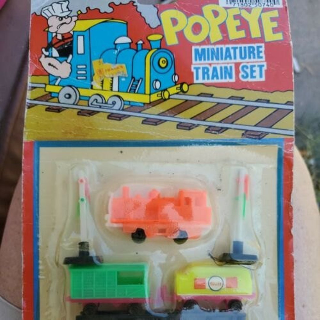 Vintage Popeye Train Set NOS Larami Toys 1980 Engine Cars Track READ - Etsy