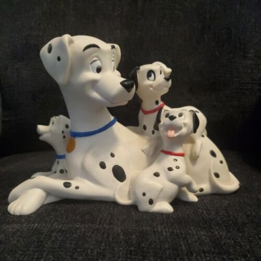 Vintage Disney 101 Dalmations Coin Money Piggy Bank Puppies Pongo Patch ...