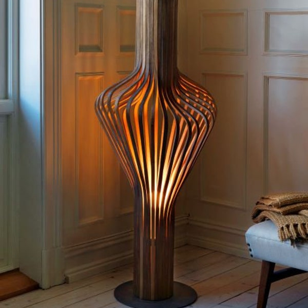 Wood Floor Lamp - Etsy