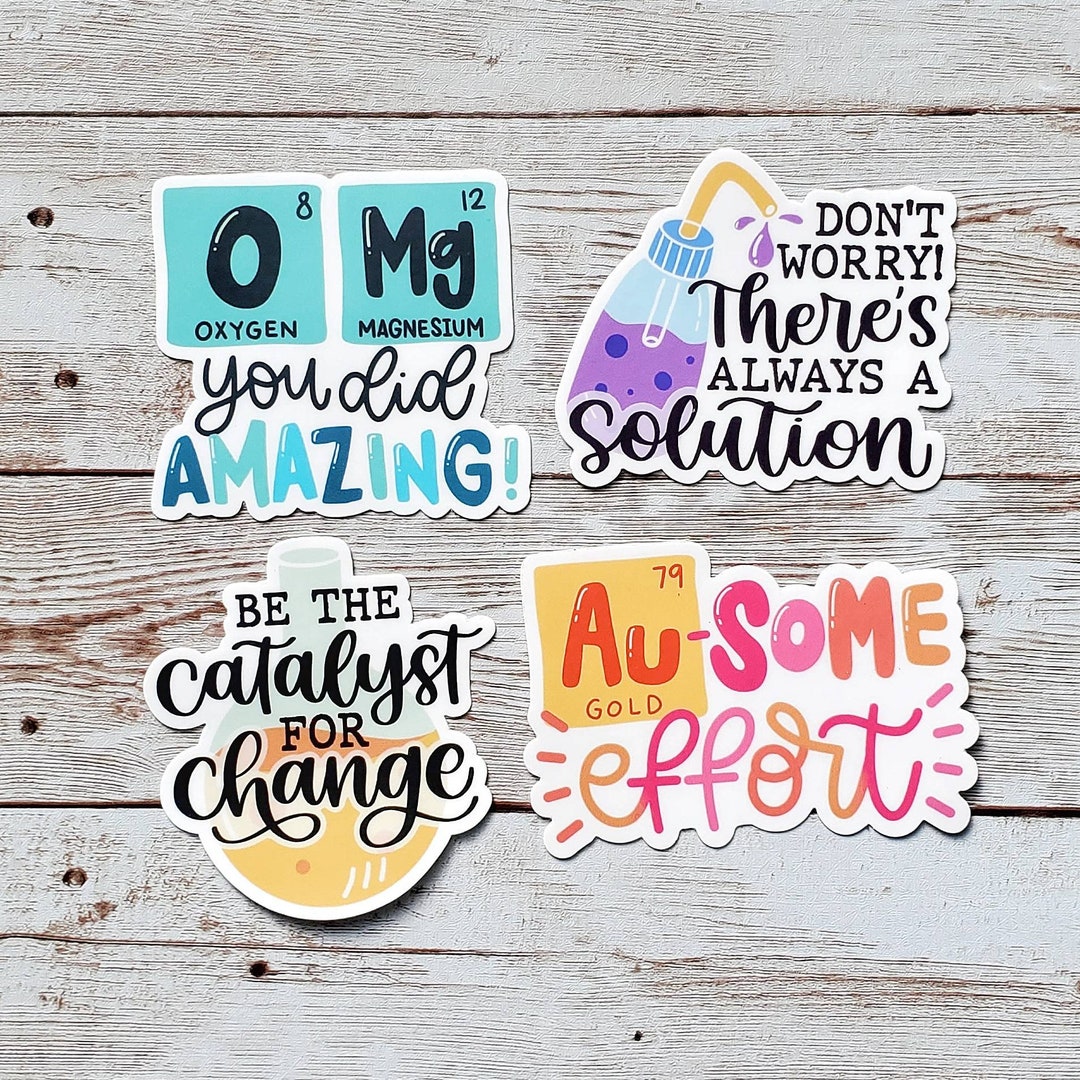 Chemistry Sticker Bundle - Motivational Science Stickers, Women in ...