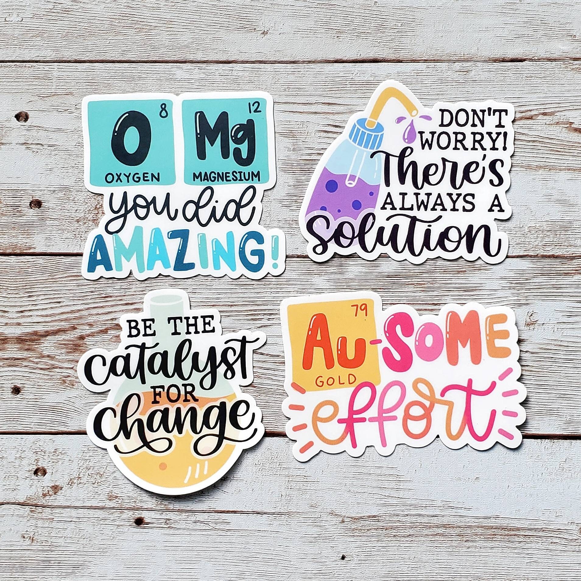 Chemistry Sticker Bundle Motivational Science Stickers, Women in ...