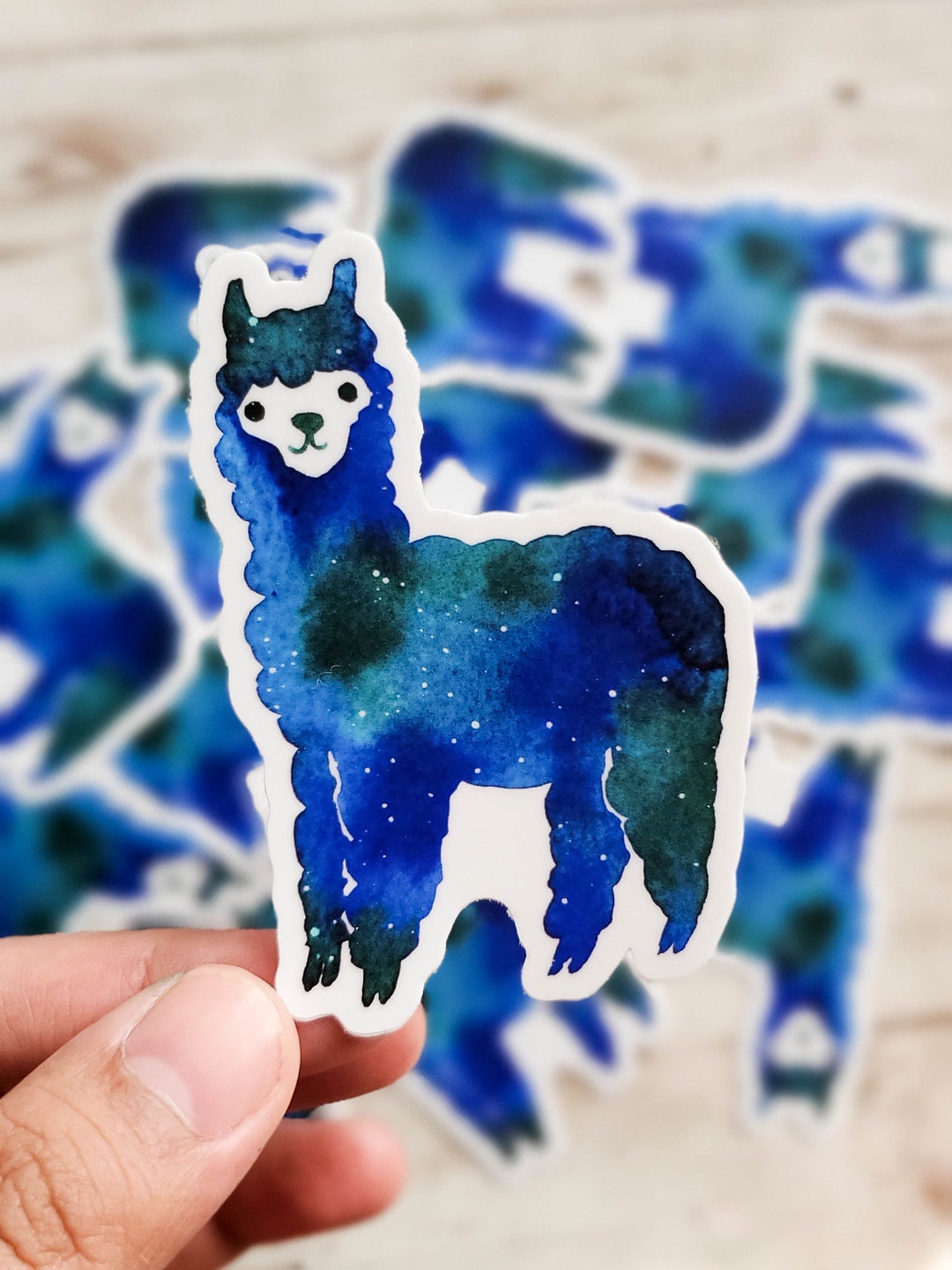 Galaxy Llama Sticker - Cute Kawaii Alpaca Sticker, Waterproof Laptop ...