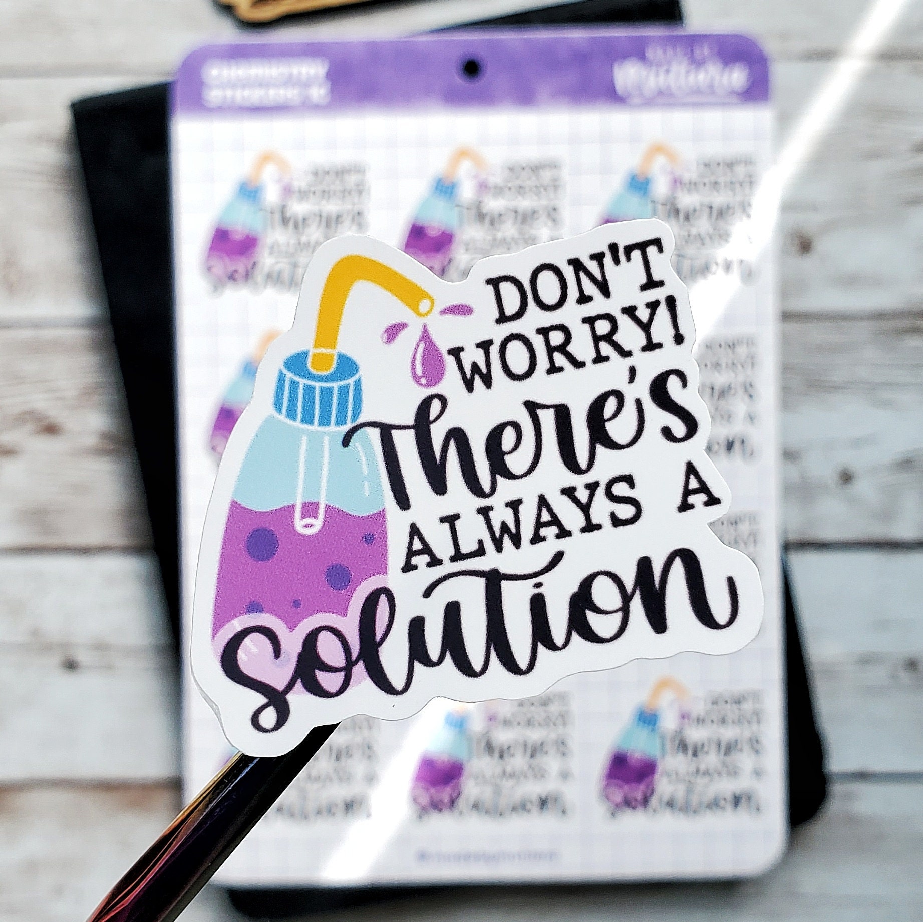 Chemistry Sticker Sheet - Science Planner Sticker, Motivational Quotes ...