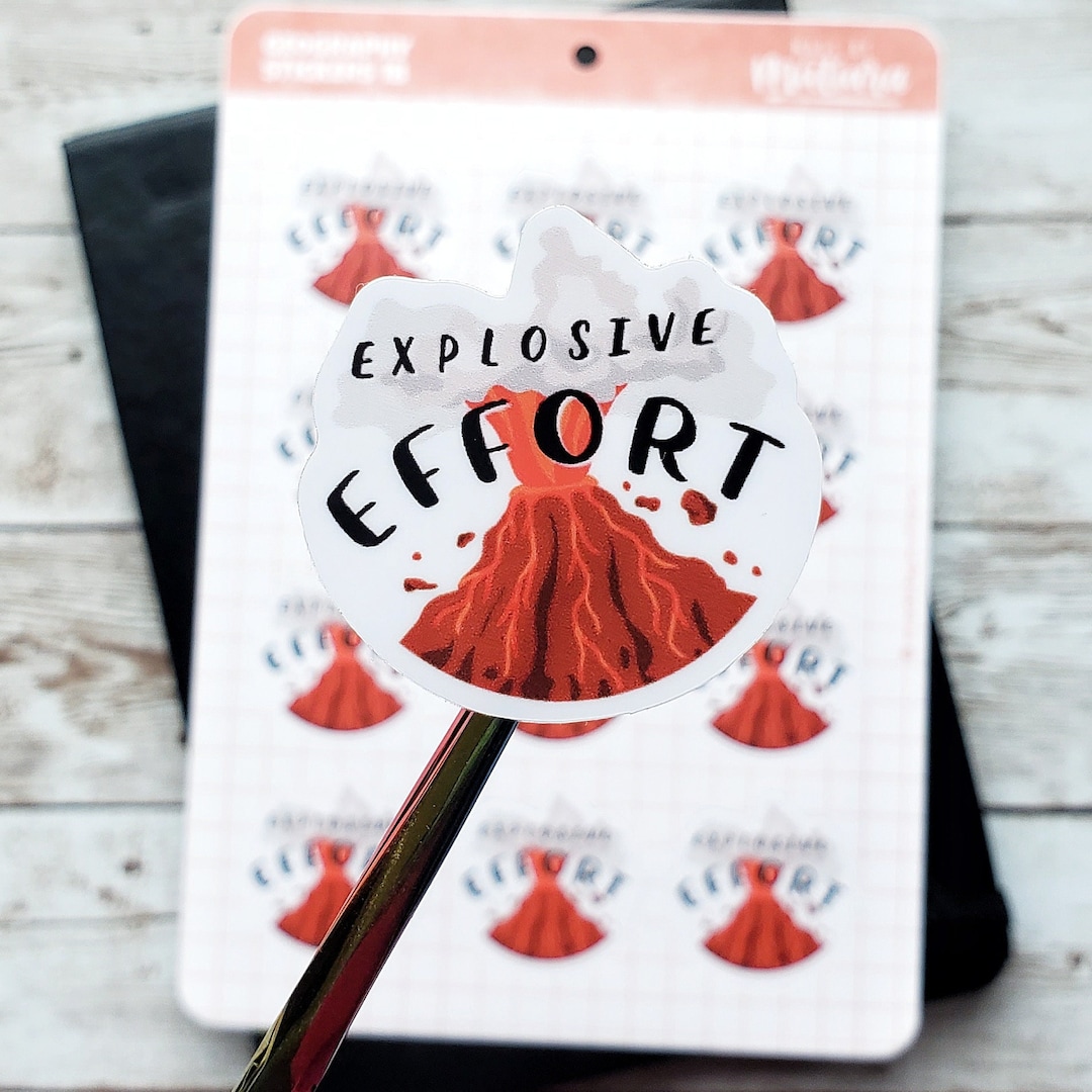 Volcano Sticker Sheet Nature Sticker Sheet, Motivational Teacher ...