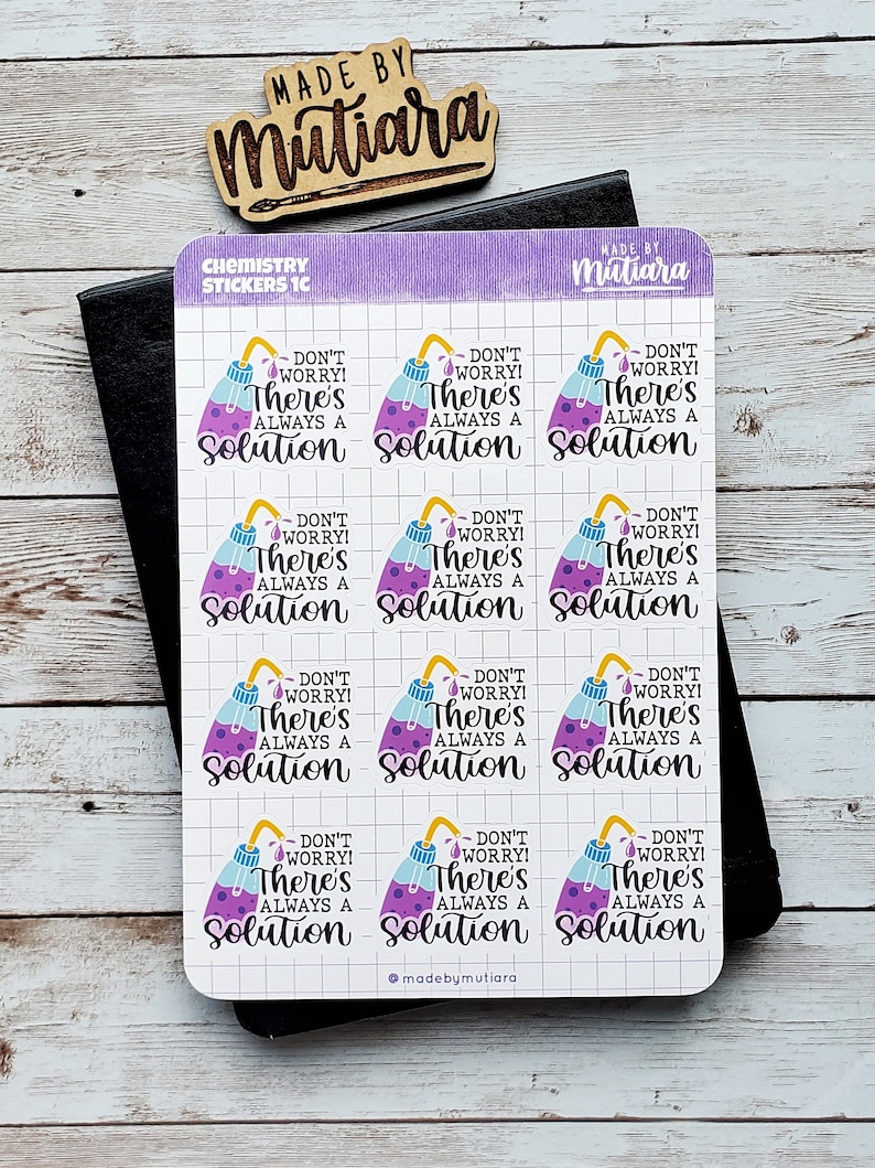 Chemistry Sticker Sheet - Science Planner Sticker, Motivational Quotes ...