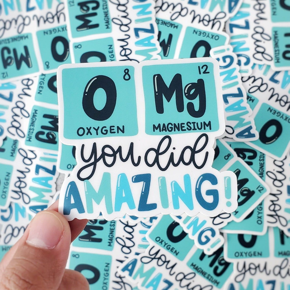 Oxygen Science Sticker - Periodic Table Element Sticker, Motivational ...