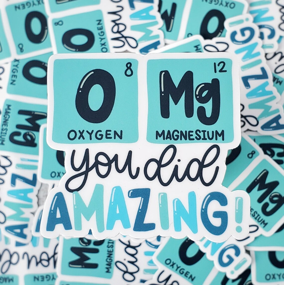 Oxygen Science Sticker - Periodic Table Element Sticker, Motivational ...