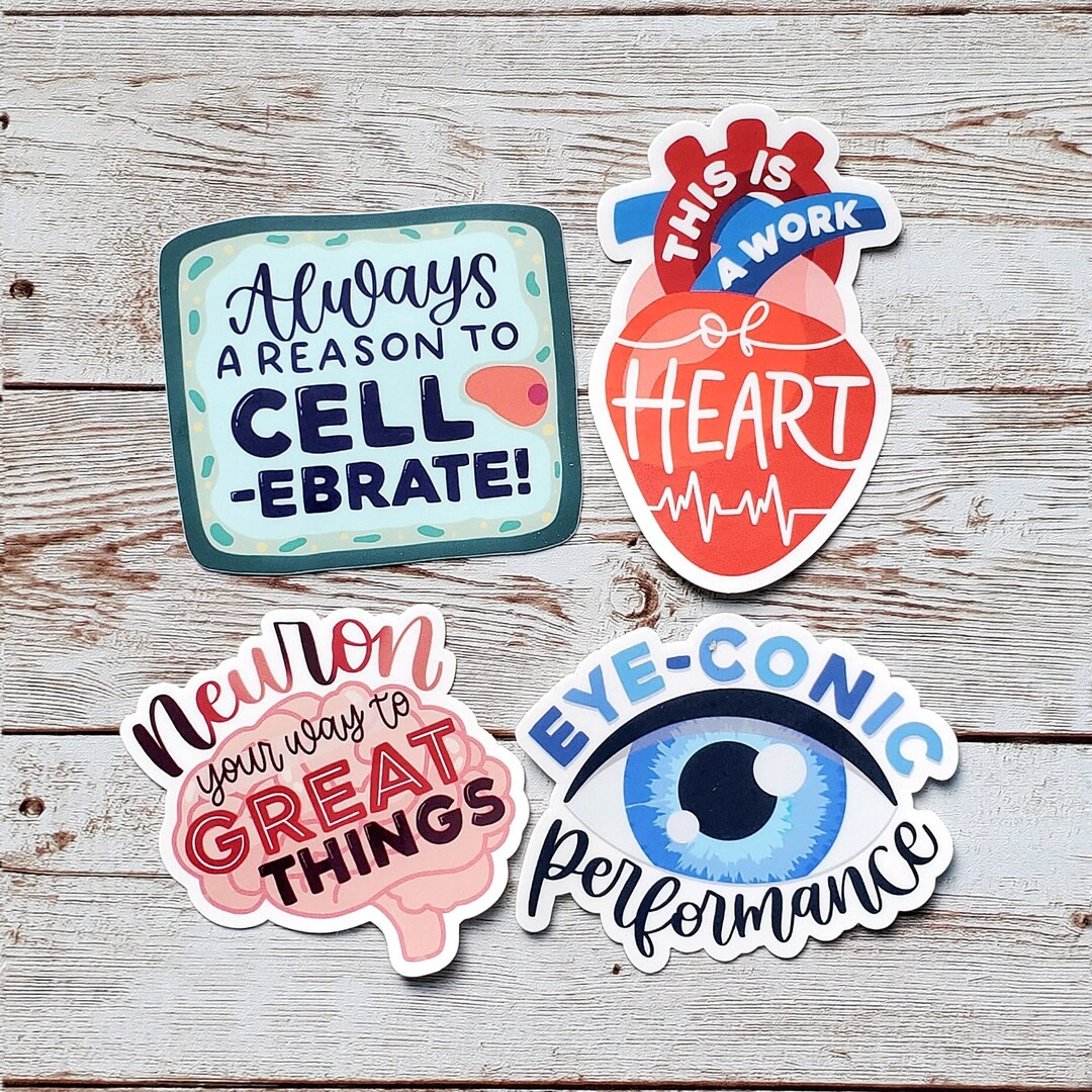 Biology Sticker Bundle - Science Teacher Gift, Funny Stickers, Water ...