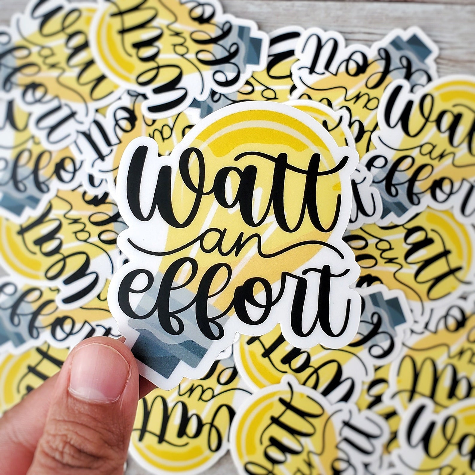 Watt an Effort Sticker - Physics Sticker, Inspirational Quote, Science ...