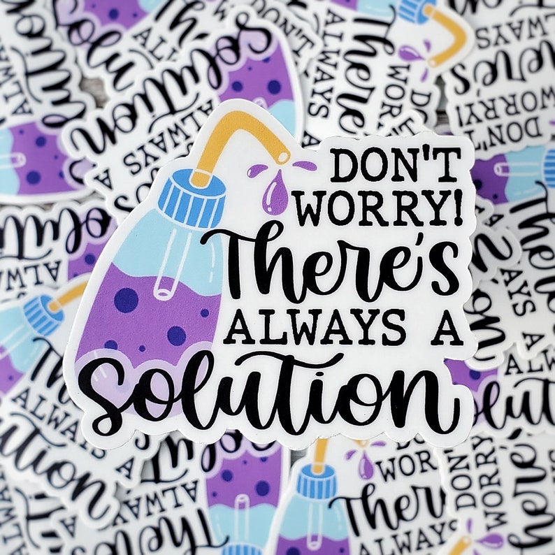 Solution Bottle Science Sticker - Encouragement Gift, Inspirational ...