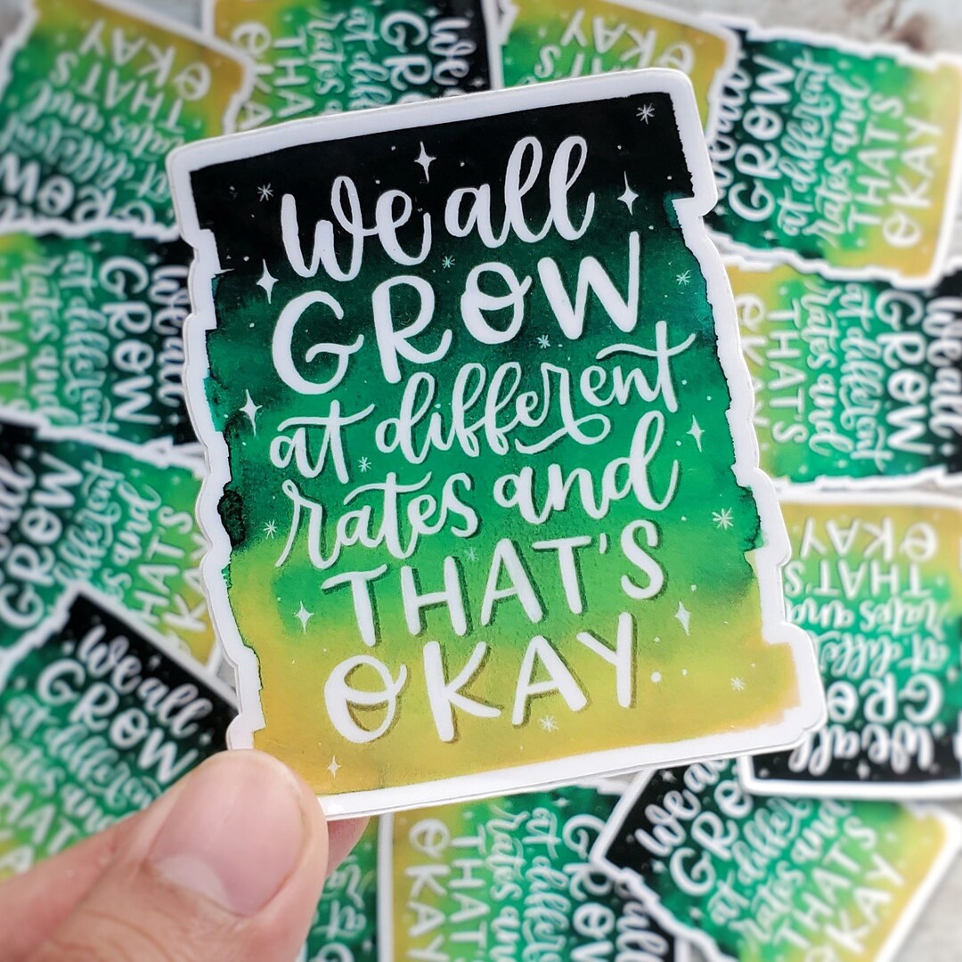 Growth Mindset Quote Sticker - Motivational Stickers, Mental Health ...
