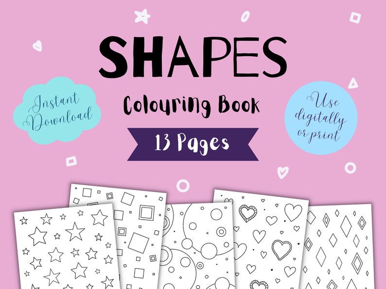 Shapes Colouring Book | Colouring Pages | Digital Colouring Book | Kids ...