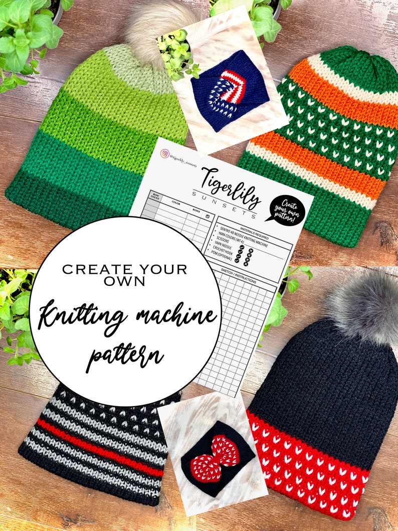 Create Your Own Knitting Machine Pattern Printable - Etsy
