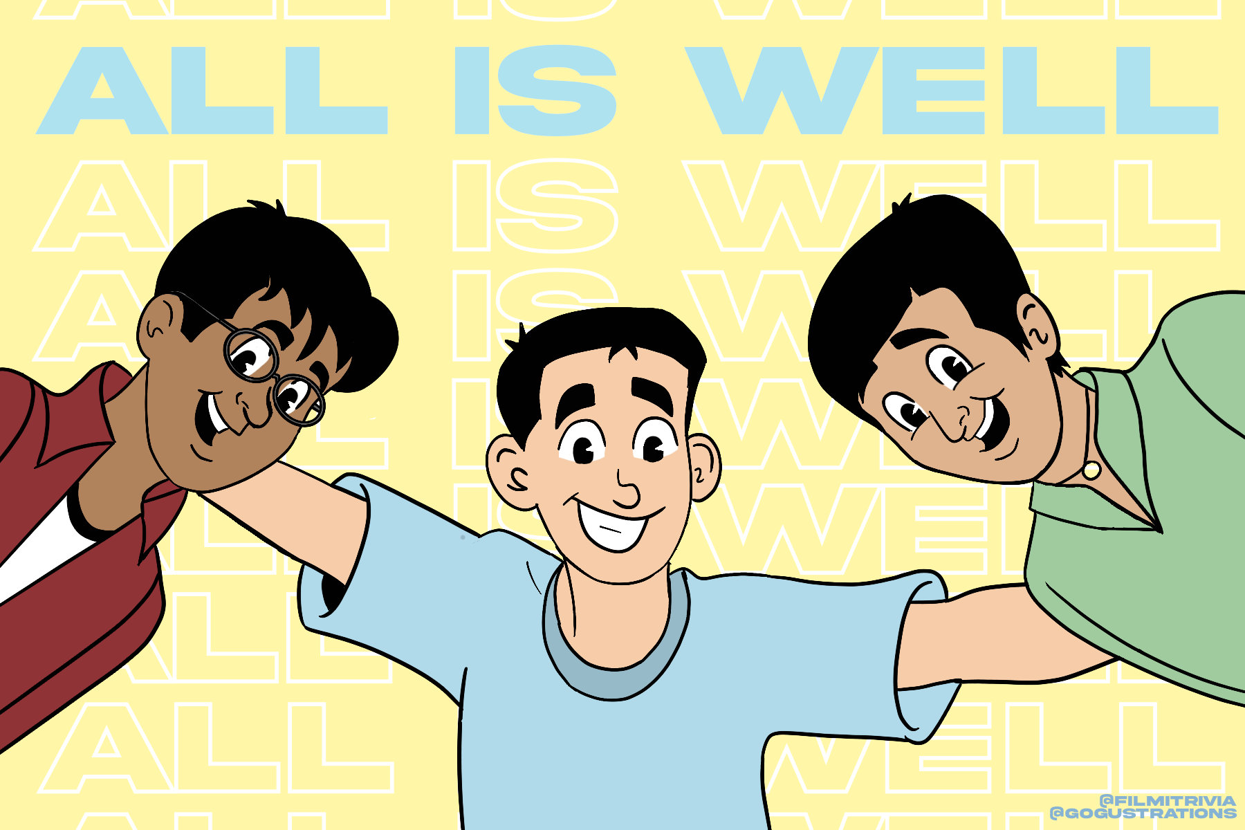 3 Idiots All is Well Postcard - Etsy