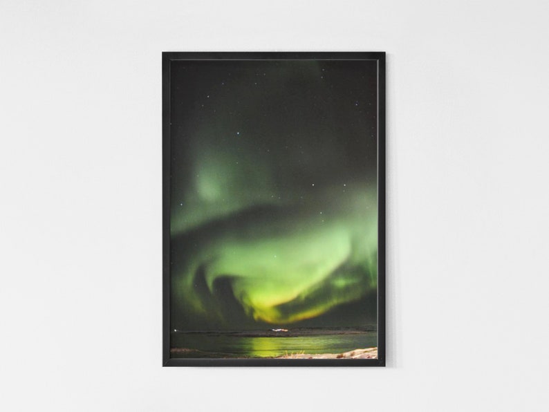 Icelandic Northern Lights Poster - Set of 2, Northern Lights ...