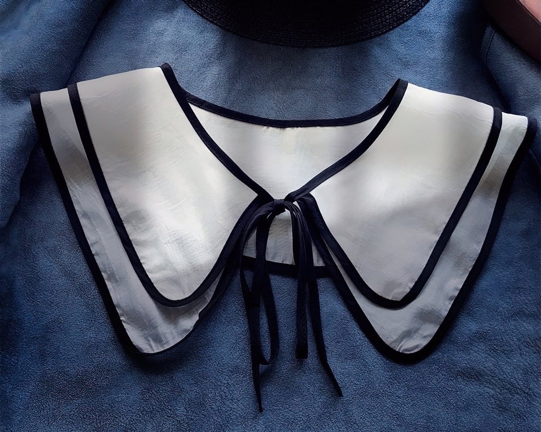 Peter Pan Fake Collar Detachable Embroidered Lace Summer Shirts White ...