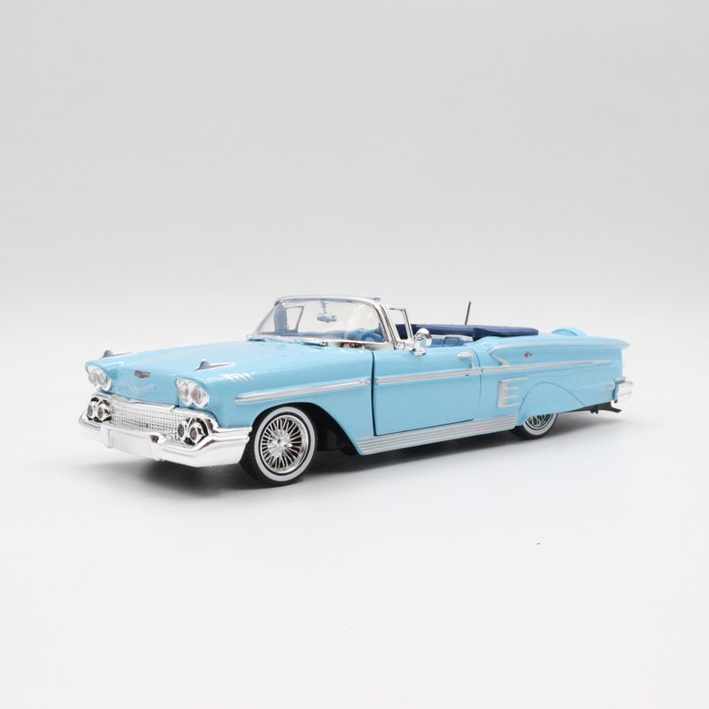 1958 Chevrolet Impala|vintage Model Car for Collectors|scale 1/24 Blue ...