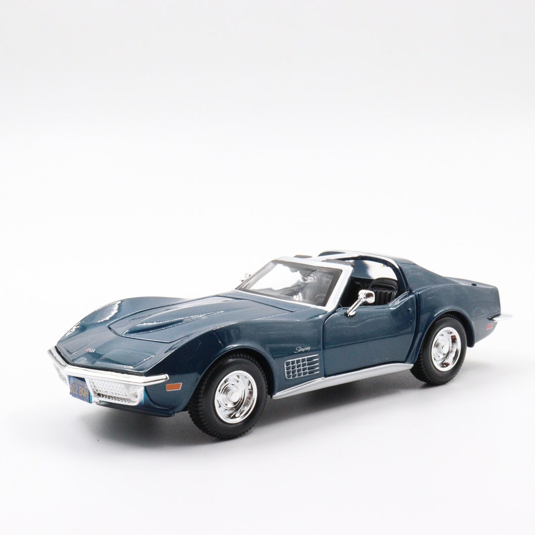1970 Corvette|scale 1/24 Blue Diecast Car|vintage Model Convertible Car ...