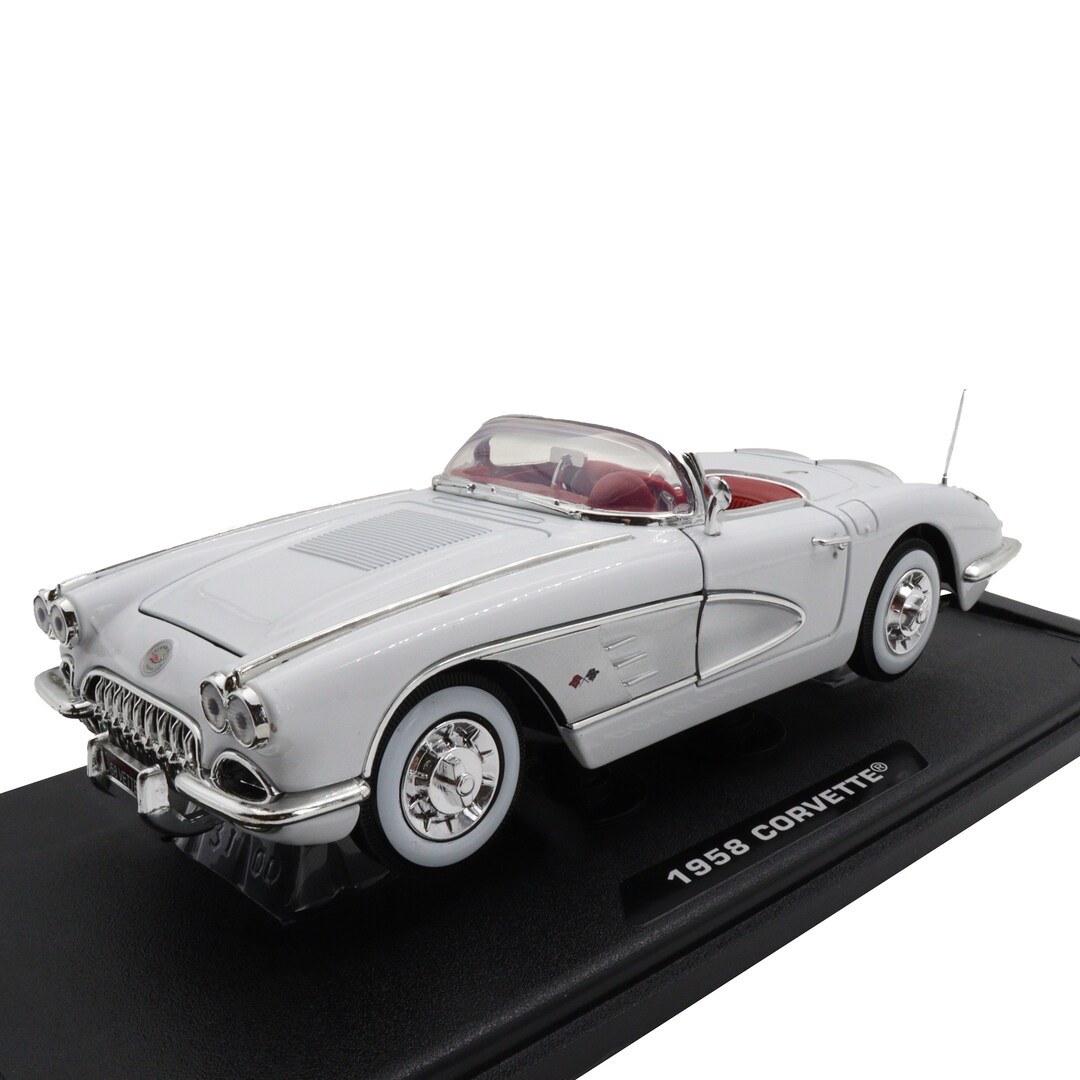 Motormax 1958 Corvette Model Car|vintage Model Car|scale 1:18 Diecast ...