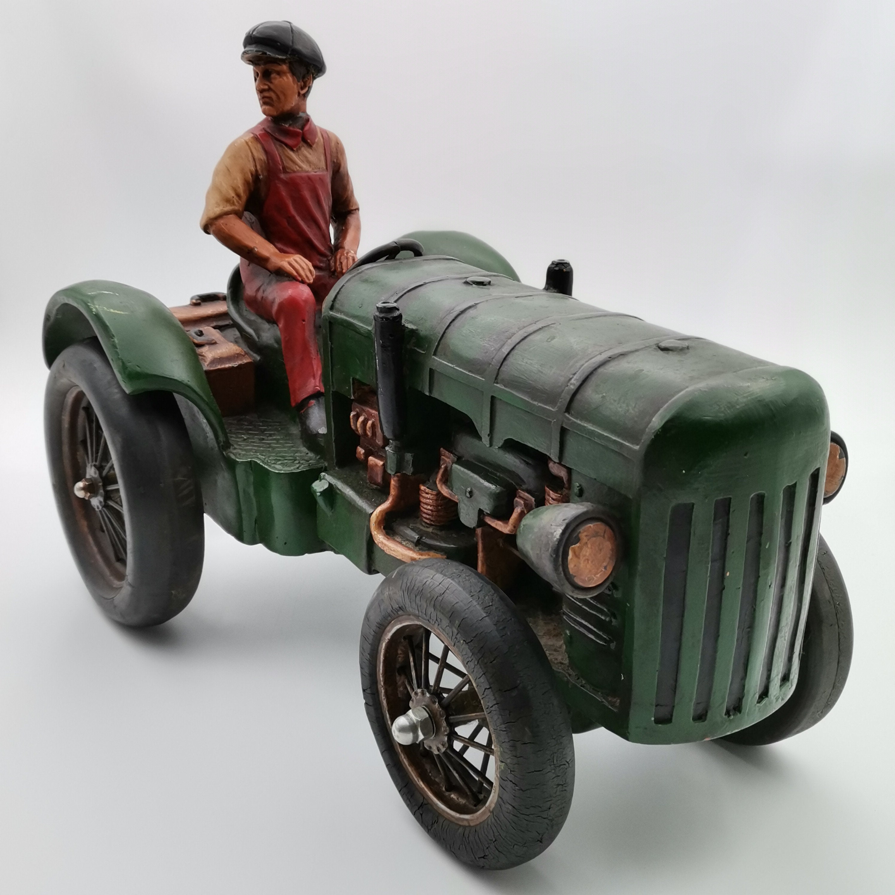 Vintage Country Corner Style Tractor Figurine|rustic Metal Tractor and ...