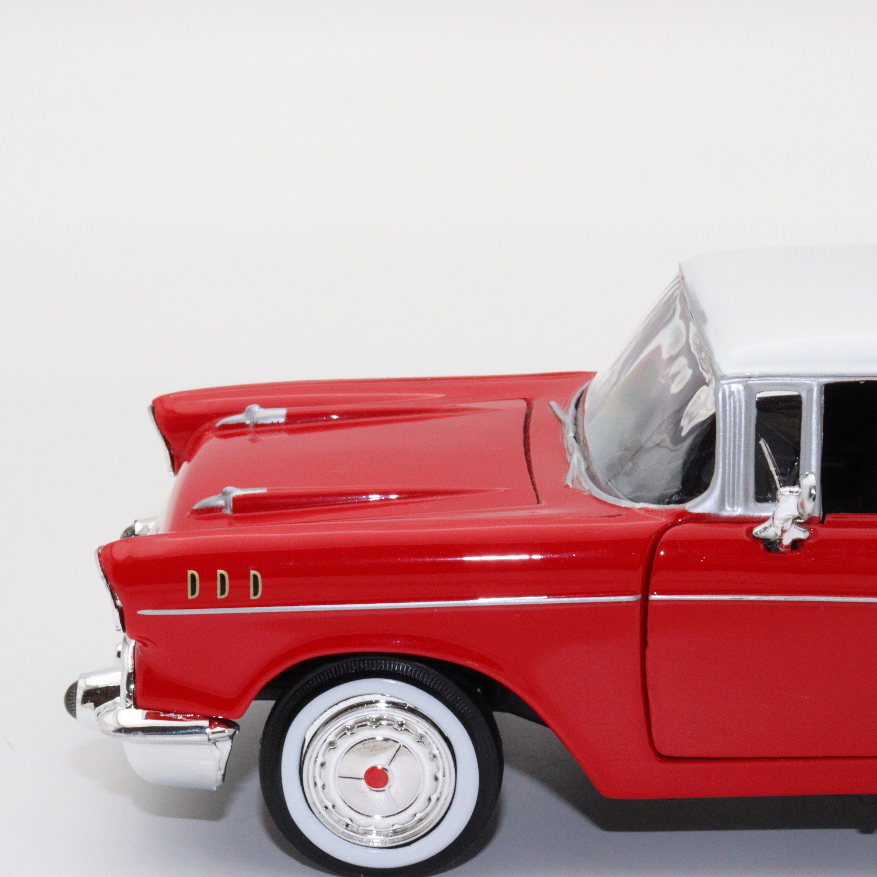 1957 Red Chevy Bel Air Model Car|scale 1/24 Diecast Car|vintage Model ...