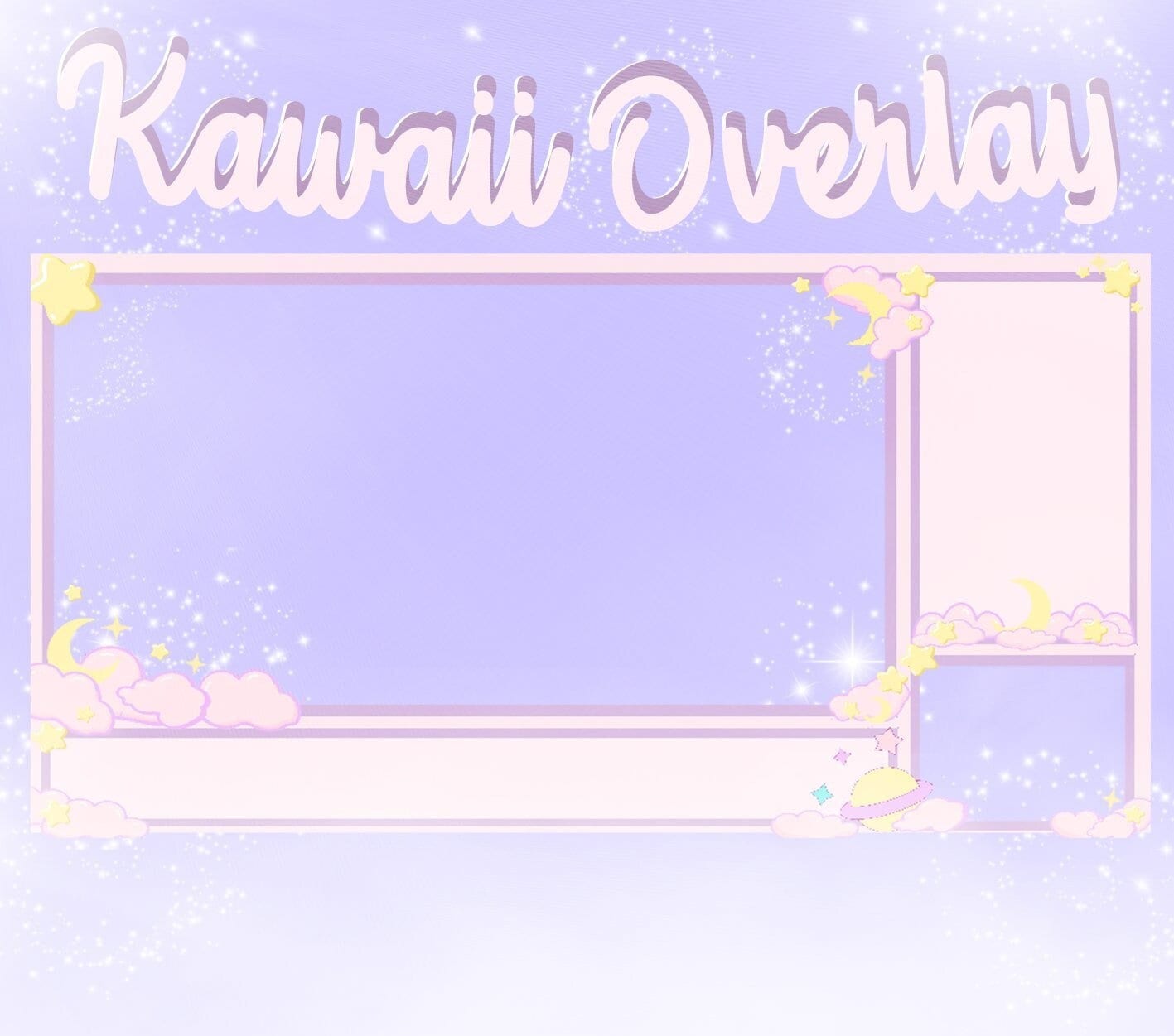 Beautiful Overlay With Moons, Stars and Pastel Tones. Space for Camera ...