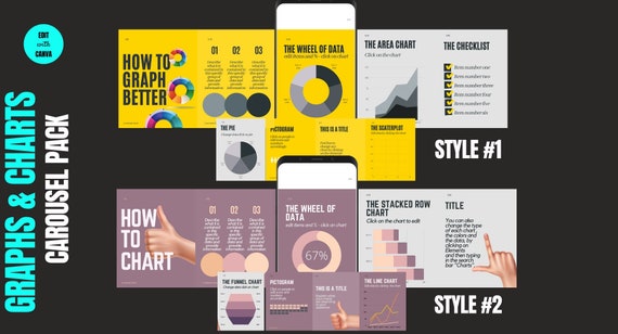 2x10 Slide Business Charts &grpahs Customizable Instagram | Etsy